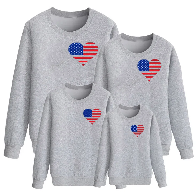 Family Spring Autumn T Shirts Matching Outfits Clothes Mother Daughter ...