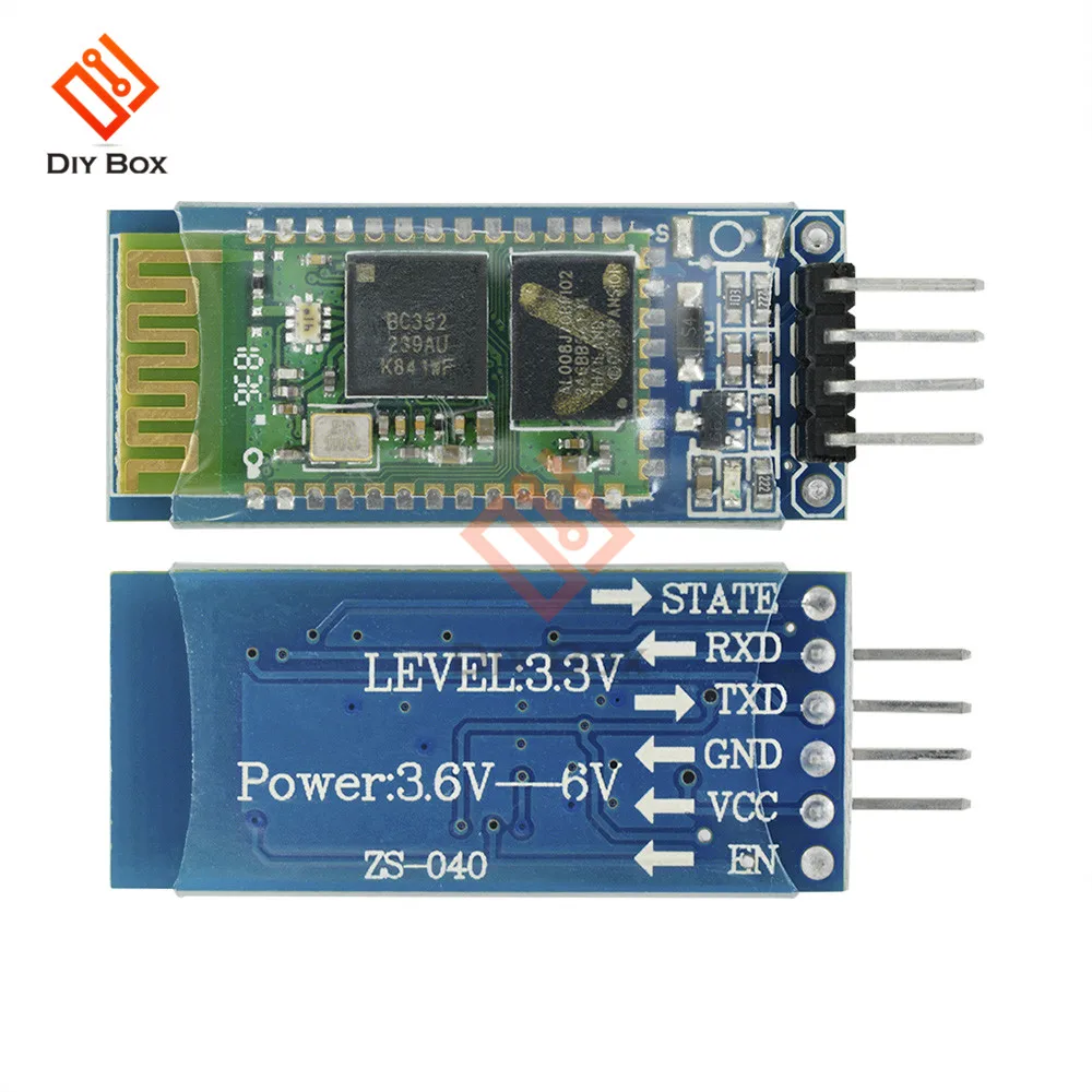 5PCS HC05 HC 05 Master slave 6Pin JY MCU Anti reverse RF Transceiver ...