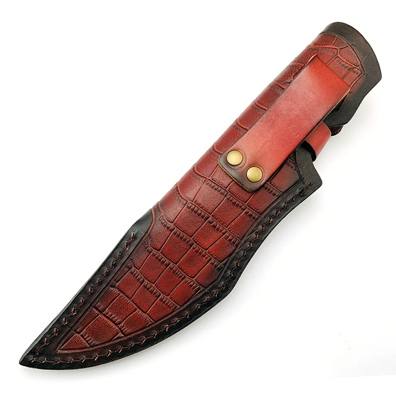 Italian vegetable tanned leather first layer cowhide knife scabbard ...