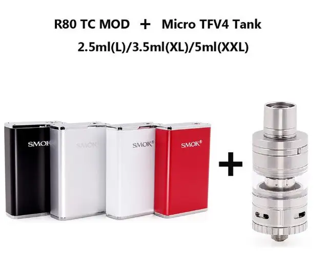 Original SMOK Micro One R80 TC Box Mod 4000mah Built-in Battery Vape E ...