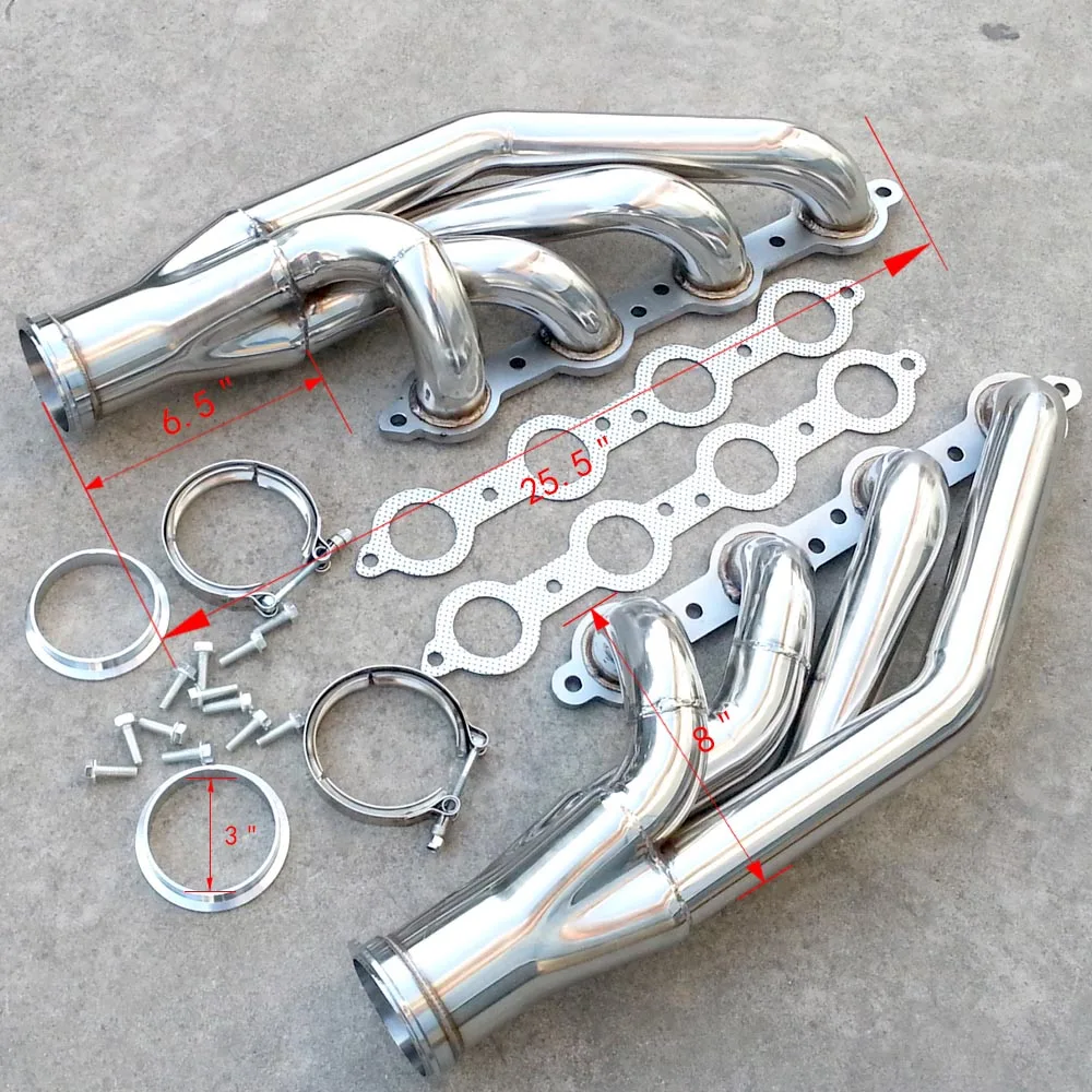 For Ls1 Ls6 Lsx Gm V8 Chevrolet Up & Forward Turbo Headers Manifolds ...