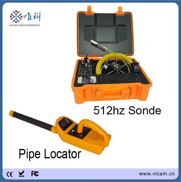 50m Meter Counter Underground Pipe Inspection Camera Color Monitor ...