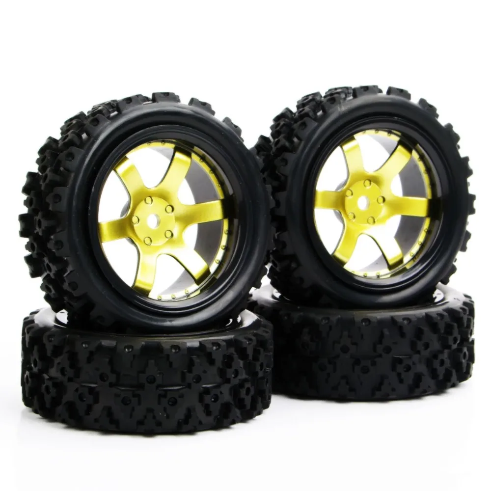Tire Mounting Compound 4pcs Soft Rubber RC Car Tires Tyre For 1/10 ...