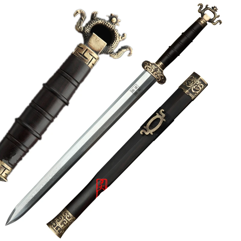 Espada China Wushu de alta calidad, hoja de acero plegada hecha a mano ...