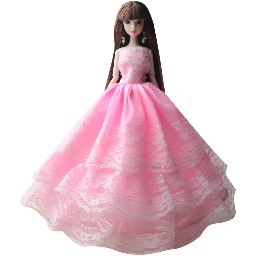 Hot Pink Doll Dress For Barbie Doll Clothes High Quality