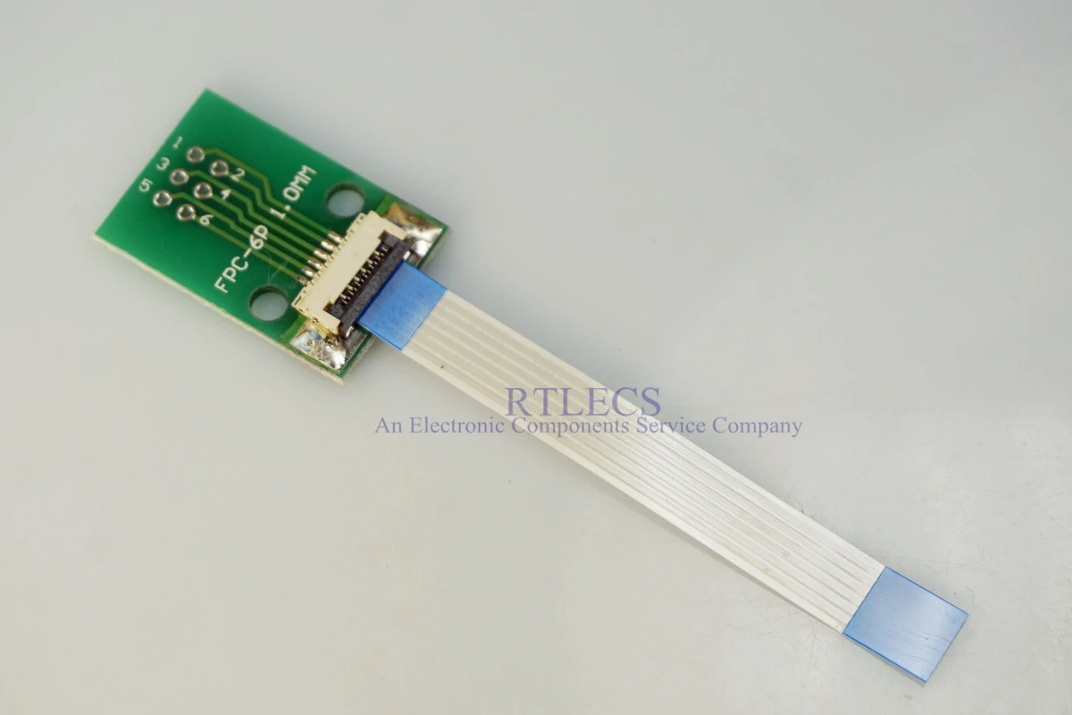 2 Sets FFC FPC Cable 6 Pin 1.0mm Pitch to 2.54 mm through hole DIP PCB ...