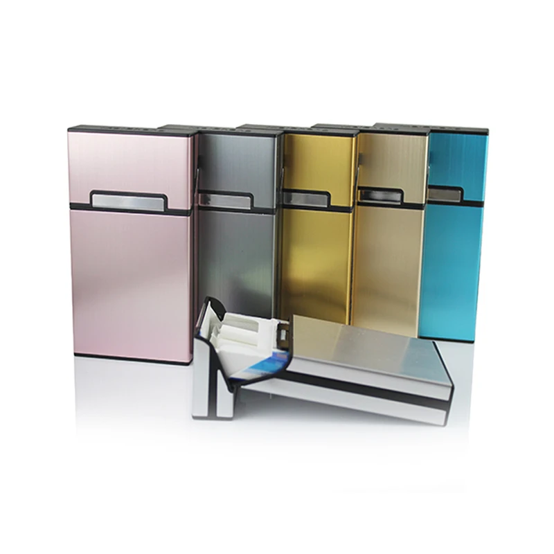 New Ultra Thin Pipe Creative Personality Cigaret Case Slim Metal ...