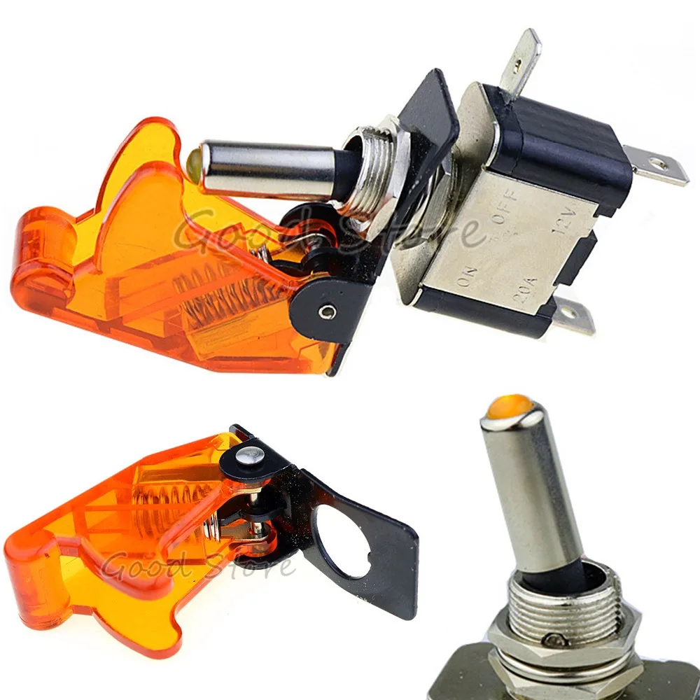 1Sets Yellow 12V 20A Auto Car Boat Truck Illuminated Led Toggle Switch ...