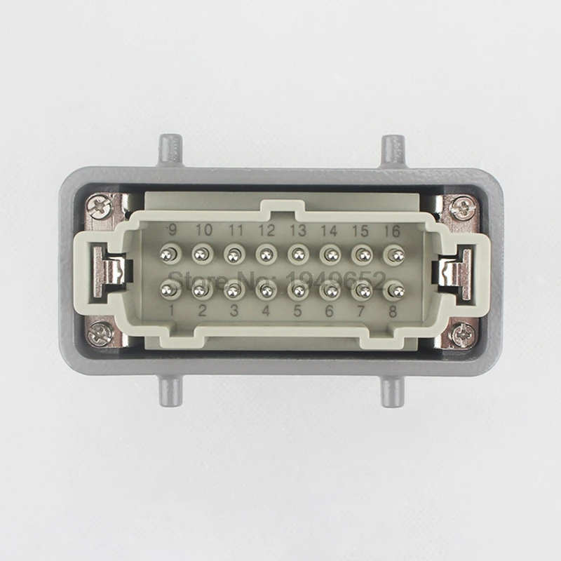 Сверхмощный соединители HDC-HE-016-2 F/M 16pin 16A 500V Промышленный прямоугольный авиационный ...