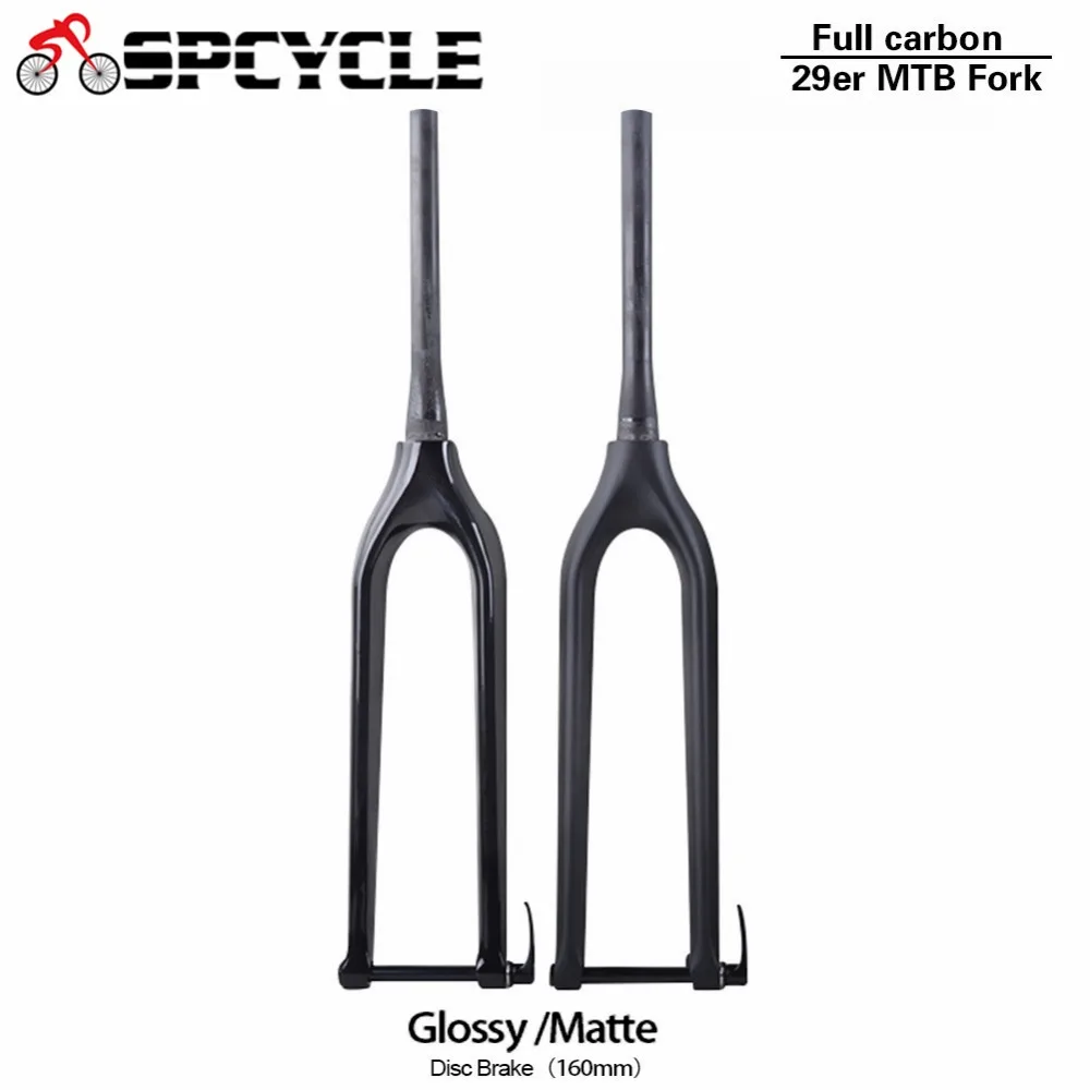 Spcycle 29er Carbon Mountain Bike Rigid Fork T800 Carbon Disc Brake ...