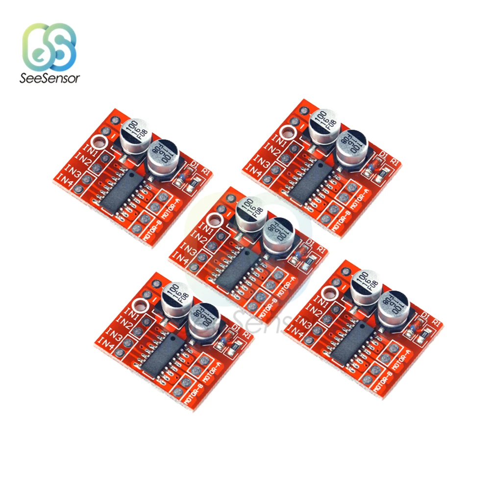 5Pcs 1.5A 2-way MX1508 DC Motor Driver Module PWM Speed Dual H-Bridge Stepper Motor L298N