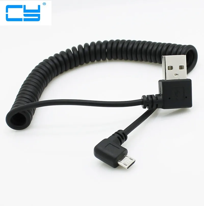 Right Angled 90 Degree Usb 2.0 Micro Male To Reversible Angled Usb Male ...