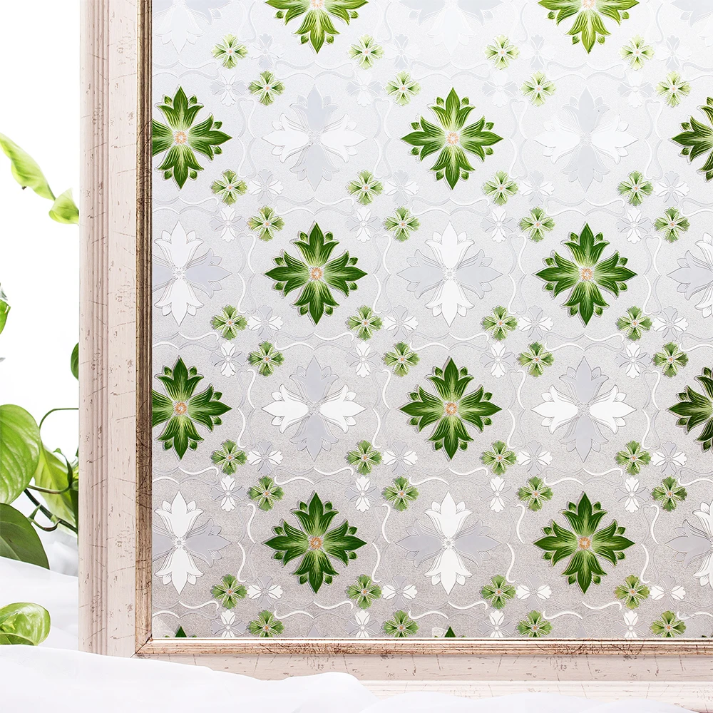 CottonColor PVC Windows Cover Films Home Decorative No Glue 3D Static ...