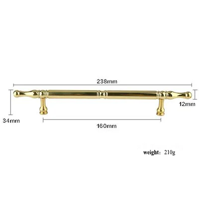 Antique gold Door Handles and Knobs brass Drawer Pulls Vintage Kitchen ...