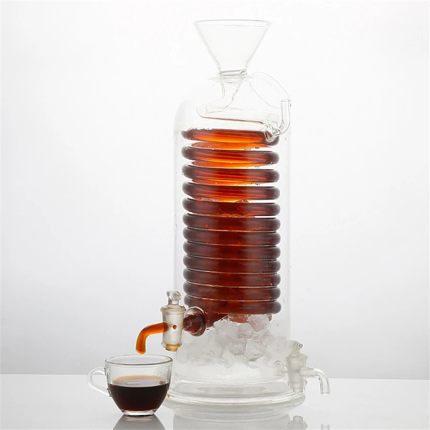 250ml 워터 드립 커피 메이커 유리 냉각 기계 에스프레소 커피 드리퍼 포트 바리스타용 아이스 콜드 브루 커피 머신커피포트