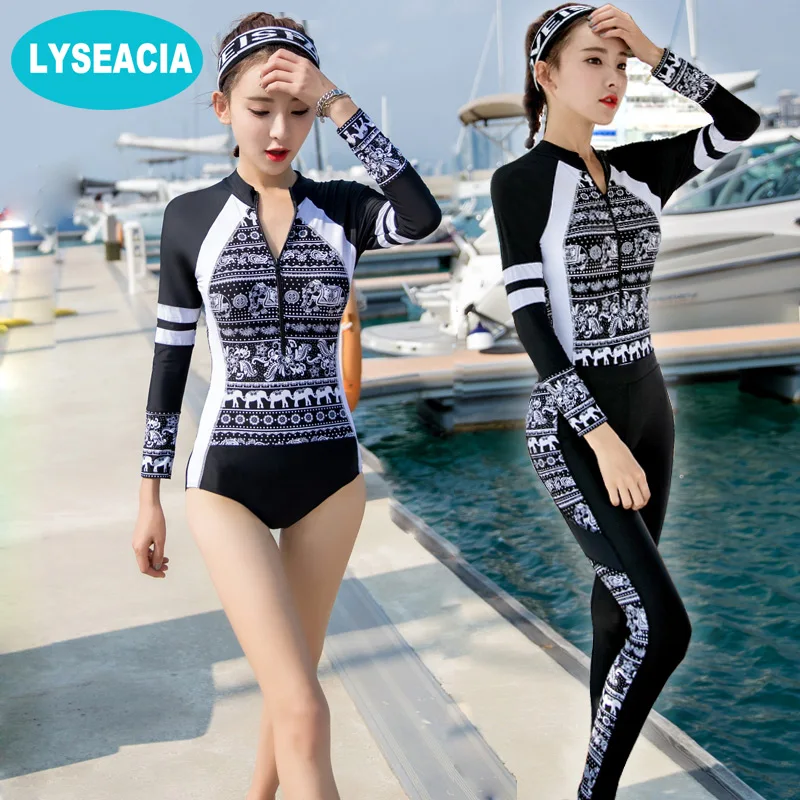 Buy Lyseacia Summer Women Wetsuit Printed Swimsuit Two