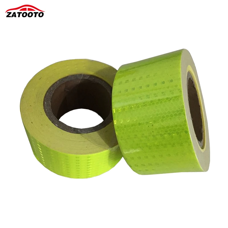10-Rolls-Lot-Fluorescence-Yellow-Reflective-Tape-Car-Motorcycle ...