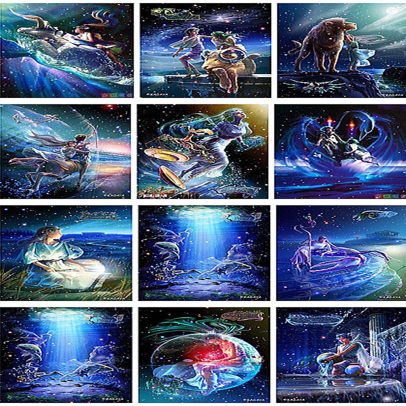 Special discount 1000 pieces of paper thick puzzle 12 zodiac beautiful ...