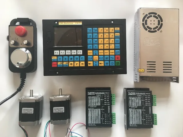 2 Axis Lathe Cnc Controller Kits Hand Wheel Mpg Usb Stepper Servo Motor