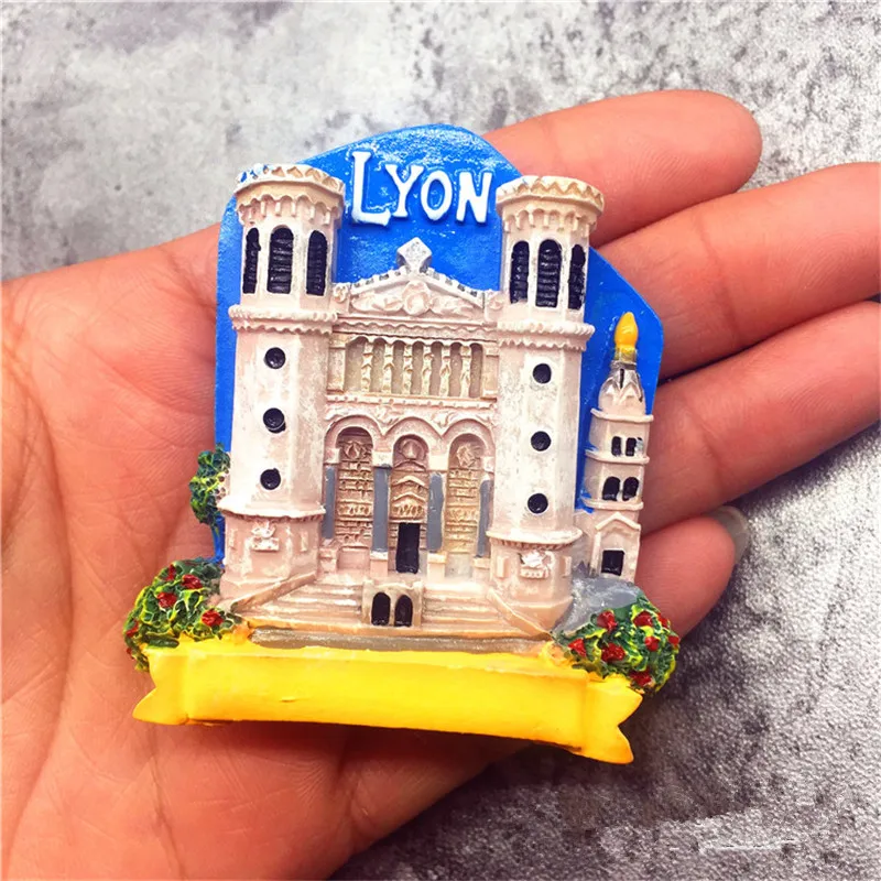 Lyon France 3d Hand-painted Refrigerator Magnetic Sticker Tourist ...
