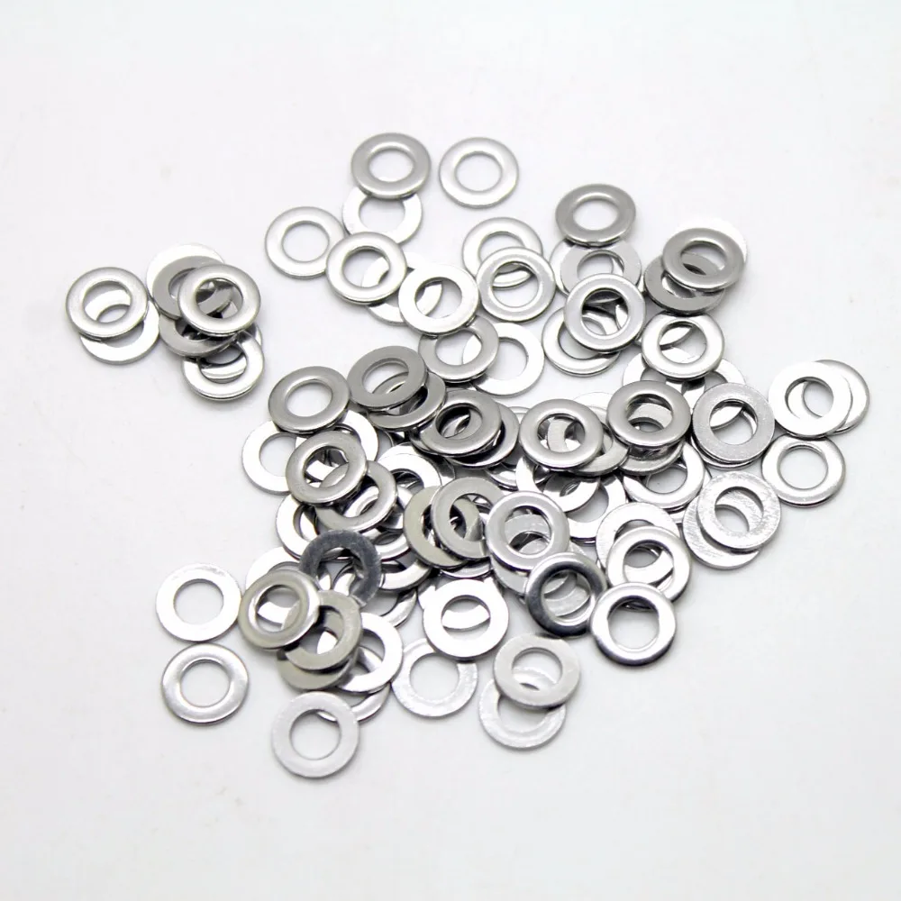 100Pcs DIN125 ISO7089 M1.6 M2 M2.5 M3 M3.5 M4 M5 M6 M8 M10 304 Stainless Steel Flat Machine ...