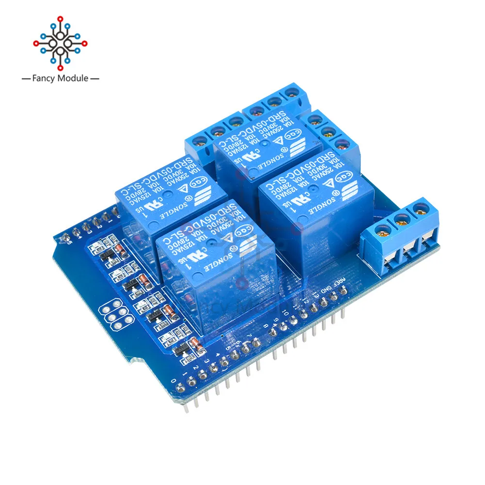 Relay Shield V2.0 4 Channel 5V Relay Swtich Expansion Drive Board for ...