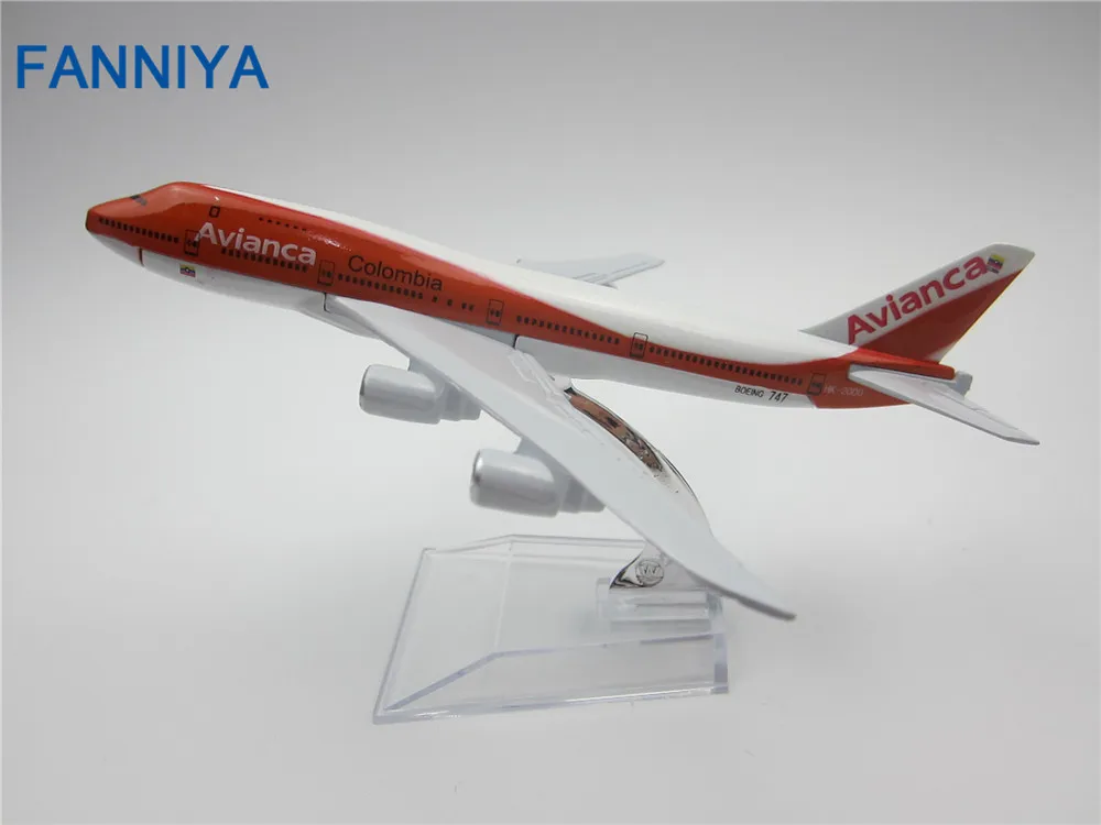 16cm Metal Air Avianca Colombia Model Boeing 747 B747 200 Airlines ...
