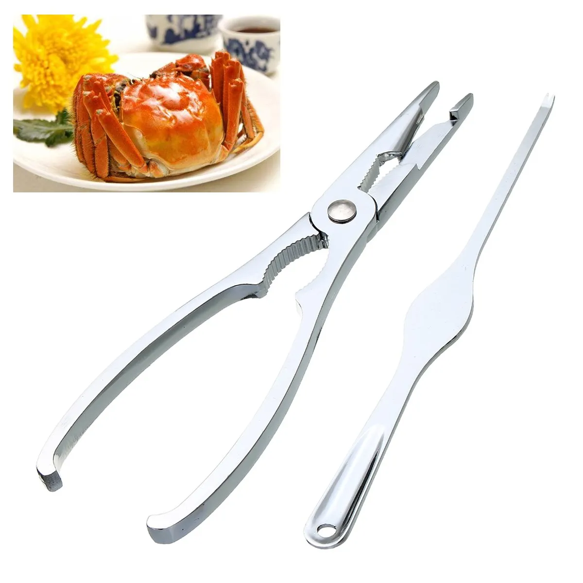 Crab Leg Cracker Tool Lobster Crackers Seafood Tools Stainless Steel ...
