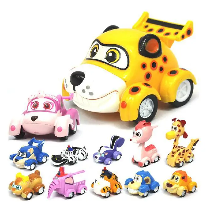 12pcsset Anime Vroomiz Classic Kawaii South Korea Friction Pull Back Cars Cartoon Toys For