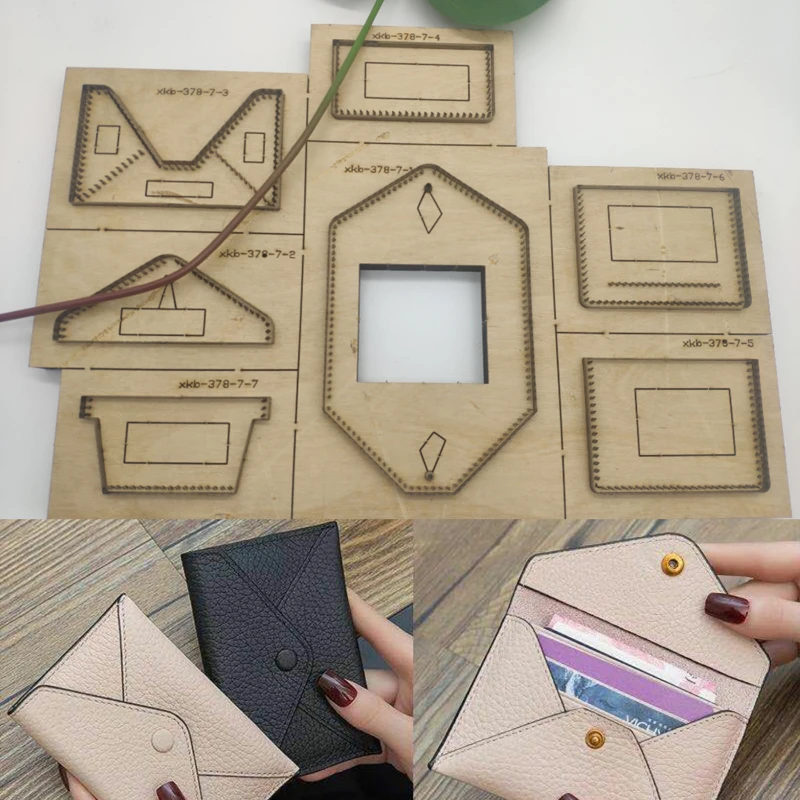 DIY-leather-craft-women-envelope-shape-card-holder-wallet-die-cutter ...