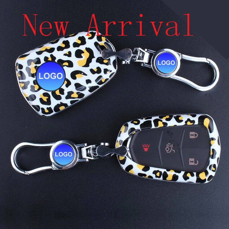 2018 new arrival graceful style Car key cover For Cadillac key leopard ...