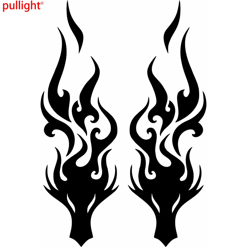 1 Pair Dragon Head Fire Car Stickers Vinyl Sticker Handsome And Cool ...