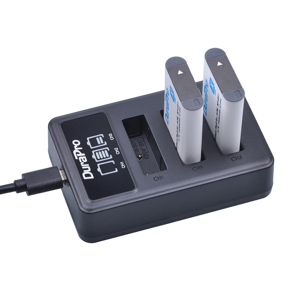 Best Seller 2pc NP-BX1 NP BX1 NPBX1 Battery + LED 3 Port USB Charger ...