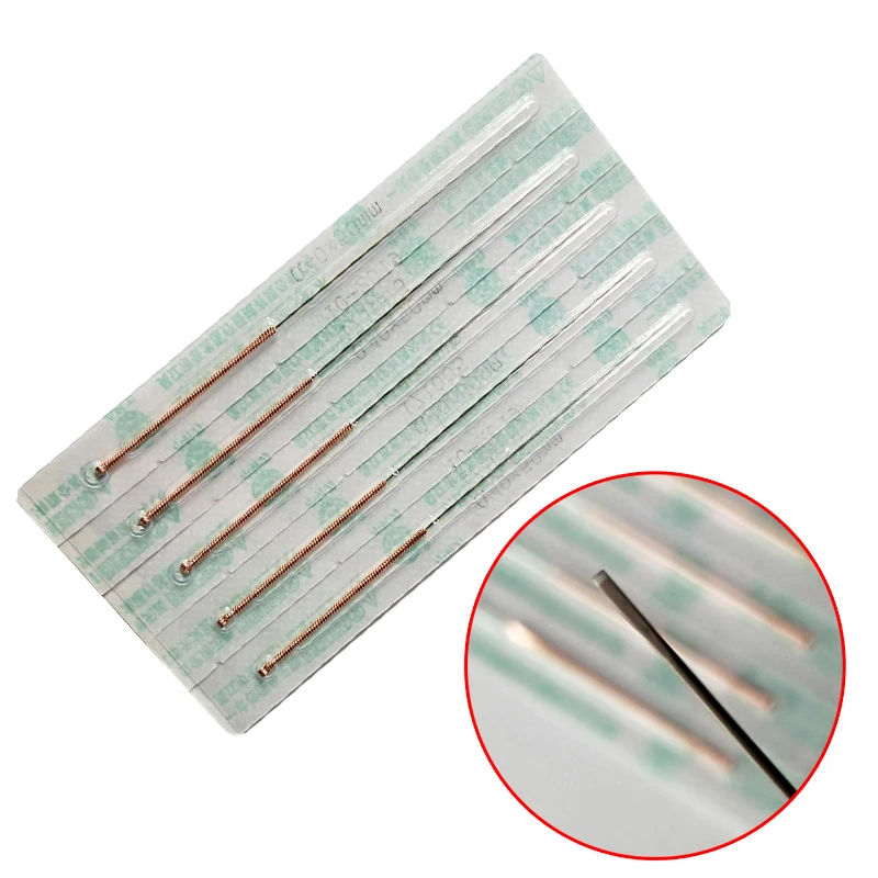 Disposable Sterile Copper Handle Blade Needle Acupuncture Massage Flat ...
