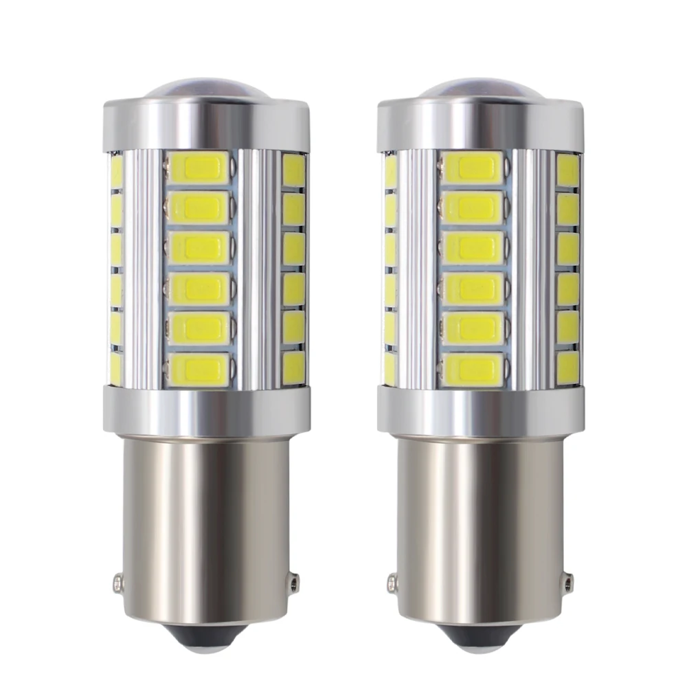2pcs-1156-BA15S-P21W-S25-LED-R5W-33-Chips-5730-SMD-White-LED-Bulbs-For ...
