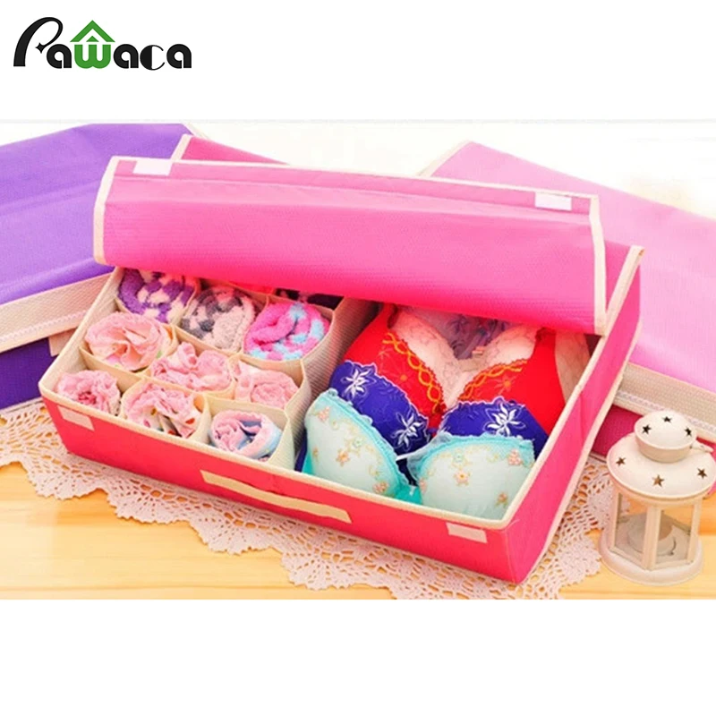 16-Grid-Household-storage-box-for-underwear-bra-Folding-Closet ...