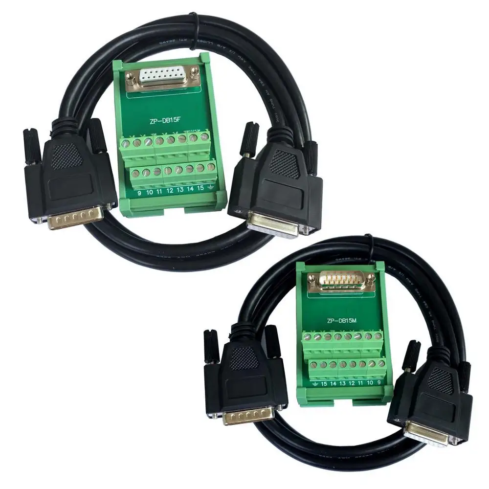 DB15 D Sub 15 Pin Connector male / female socket terminal block ...