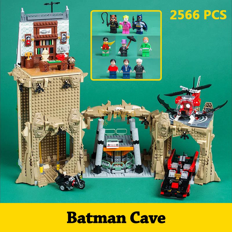 2019 Batman Cave Batcave Model Super Heros 2566pcs Building Blocks ...