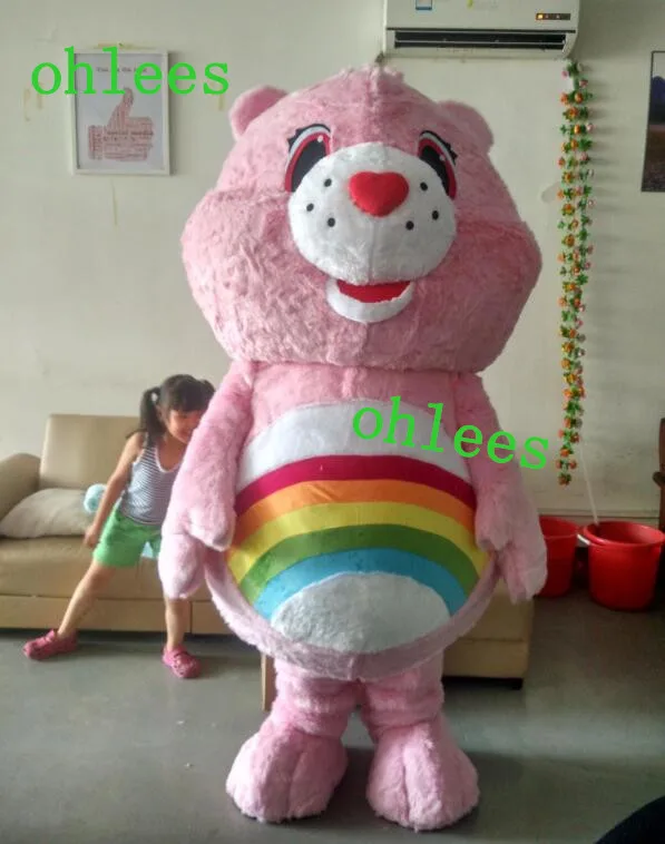 Ohlees custom made Actual real Picture pink care rainbow bear character ...