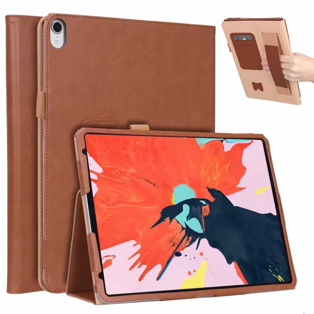 For New Ipad Pro 11 Inch 2018 Premium Leather Smart Funda Tablet Hand