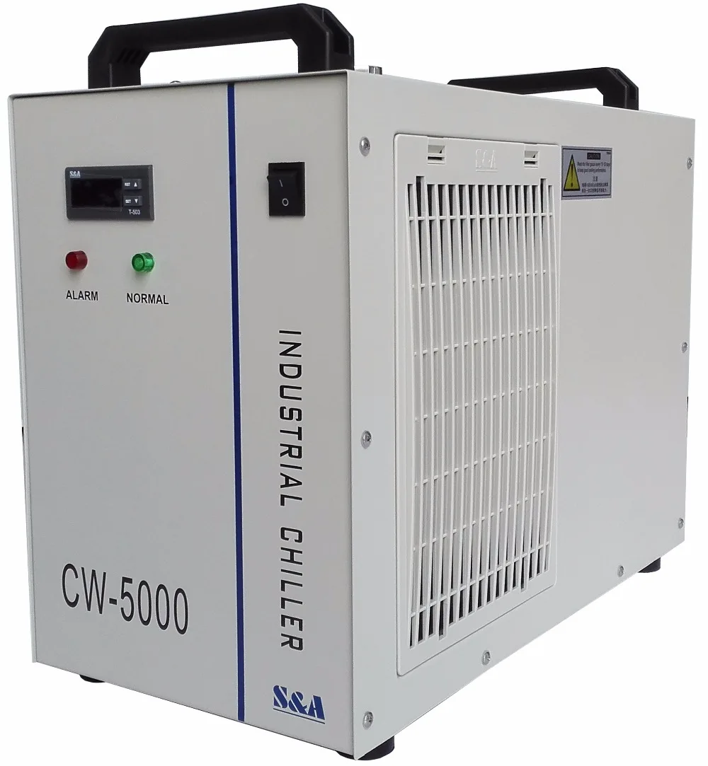 Industry Cw5000 Laser Machine Water Chiller For Cooling 80w 100w Co2 Laser Tube In Woodworking