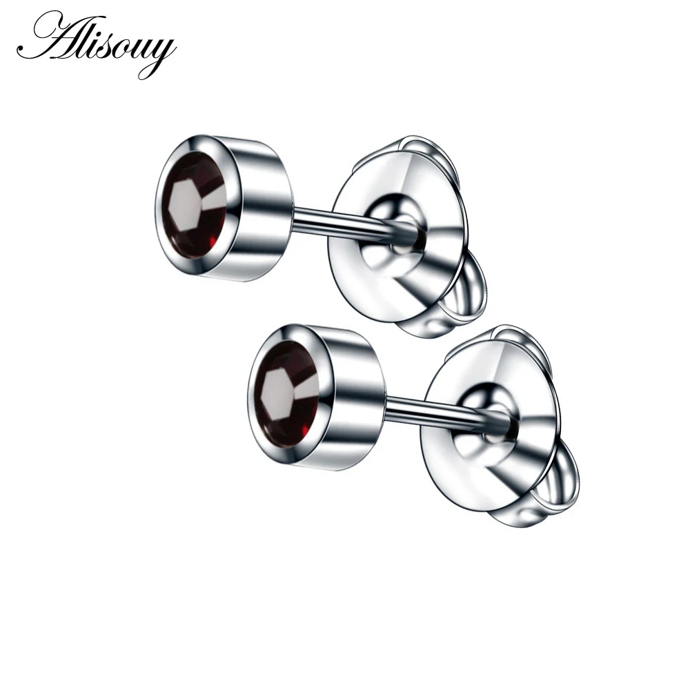 2pcs Steel Earring Studs Ear Piercing Gun Birthstone Gem Ear Stud ...