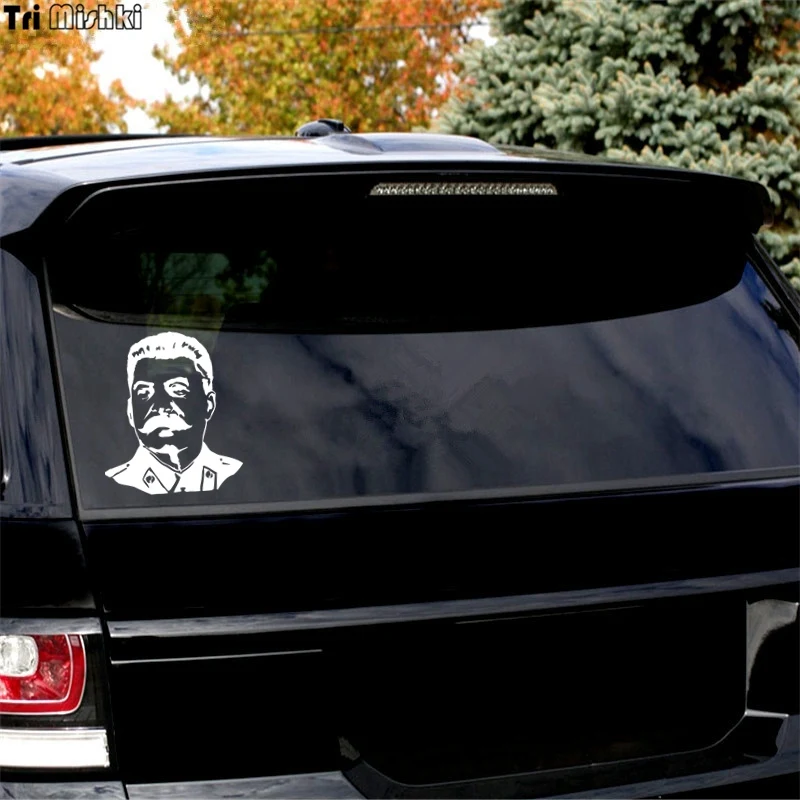 【Mary DAI Store】Tri Mishki HZX375# 15*13cm stalin car sticker auto ...