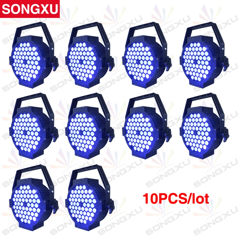 SONGXU Par Led plano de 54x3W RGB 3 en 1, 7 canales DMX, 54 latas LED ...