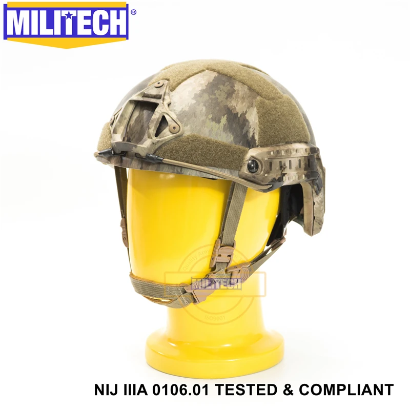 Militech Ballistic Helmet NIJ Level IIIA 3A ISO Certified FAST OCC Dial ...