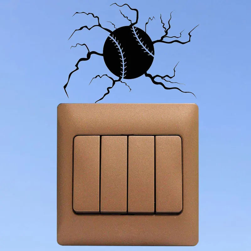 Laptop Baseball crack Sports vinyl stickers Baseball decal Electronics ...