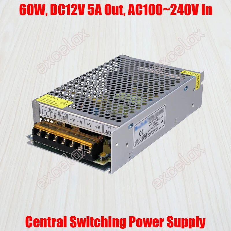 5a 60w Dc 12v Output Ac 110v 220v In Centralized Power Supply Central ...