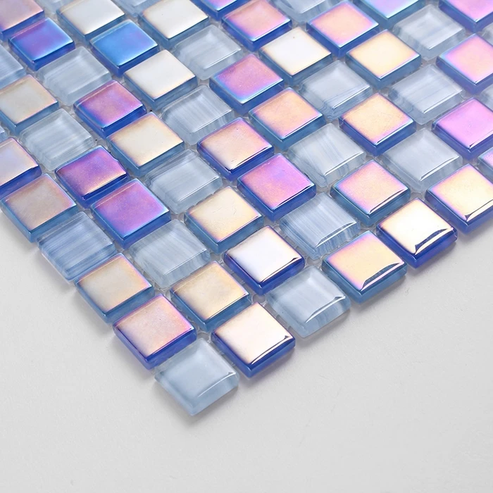 Symphony glass mosaic blue color for swimming pool bathroom mosaic ...