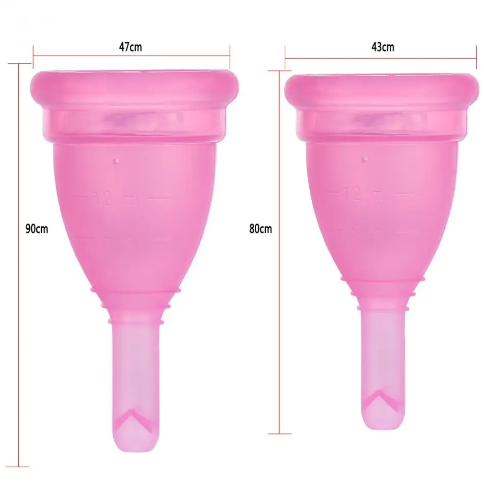 1PCs Discharge Valve Menstrual Cup Medical Grade Silicone Reusable ...
