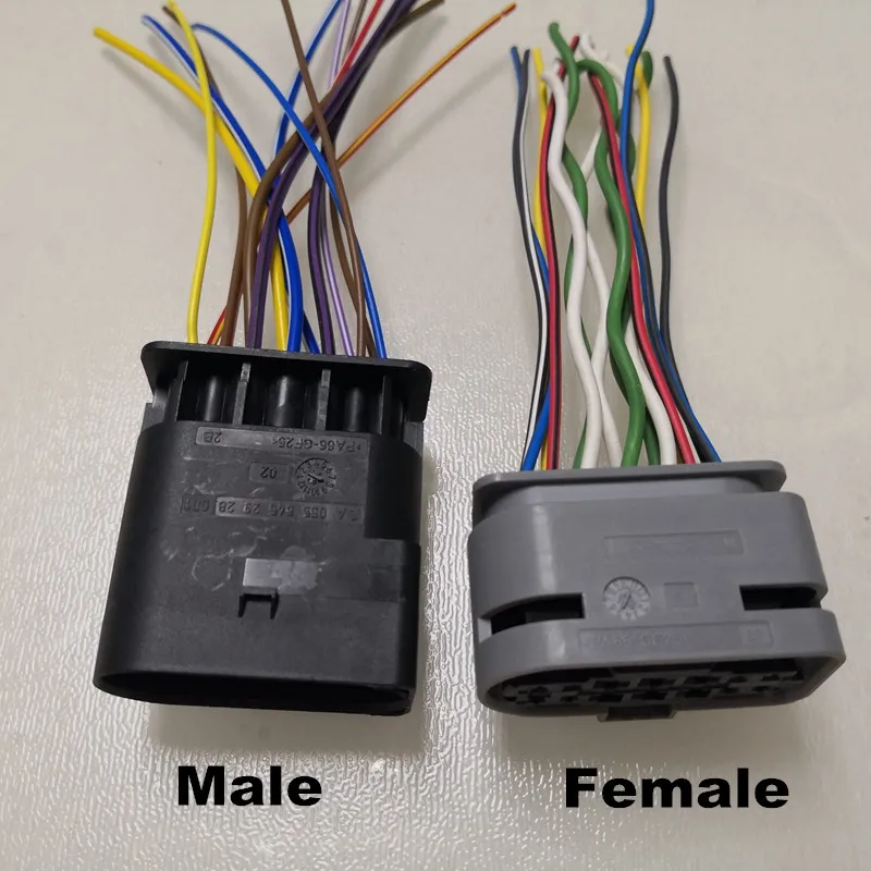 1sets-lot-14-Pin-Way-Engine-Male-Female-Headlight-Lamp-Plug-Connector ...